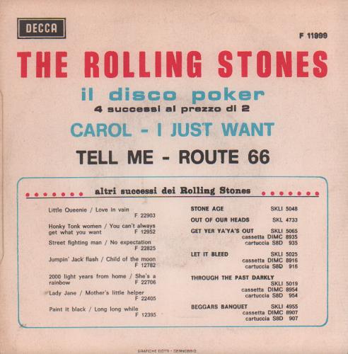The Rolling Stones Carol EP Italian 7" vinyl single (7 inch record / 45 ...