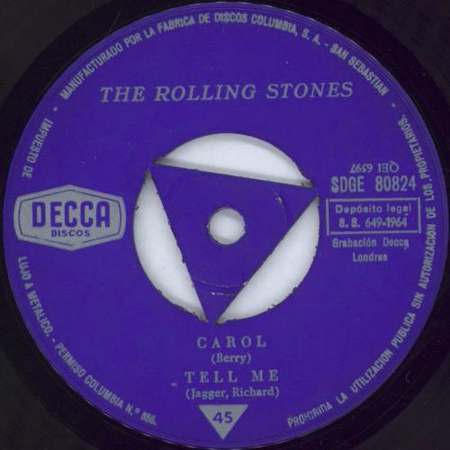 The Rolling Stones Carol Spanish 7" vinyl single (7 inch record / 45 ...