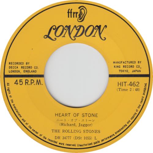 The Rolling Stones Heart Of Stone Japanese 7" vinyl single (7 inch ...