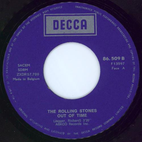 The Rolling Stones Out Of Time French 7" vinyl single (7 inch record ...