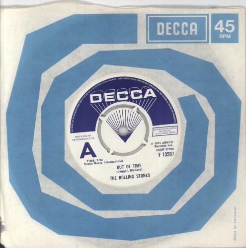 The Rolling Stones Out Of Time UK Promo 7" vinyl single (7 inch record ...