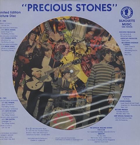 The Rolling Stones Precious Stones US picture disc LP (vinyl picture ...