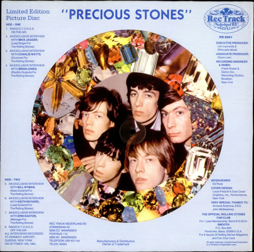 The Rolling Stones Precious Stones Dutch picture disc LP (vinyl picture ...