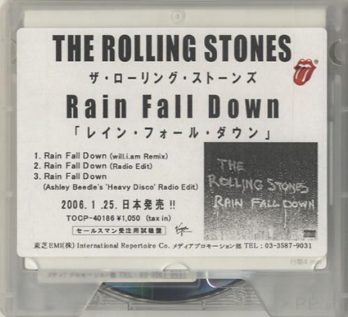 The Rolling Stones Rain Fall Down Japanese Promo mini disc (MD) (527506)