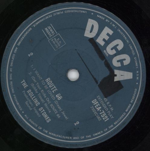 The Rolling Stones Route 66 EP - 2nd Australian 7" vinyl single (7 inch ...