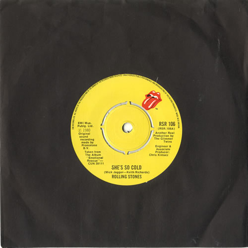 The Rolling Stones She's So Cold UK 7" vinyl single (7 inch record / 45 ...