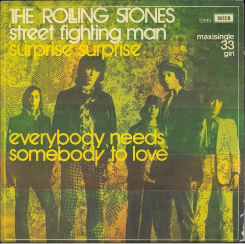 The Rolling Stones Street Fighting Man Italian 7" vinyl single (7 inch record / 45) (804555)