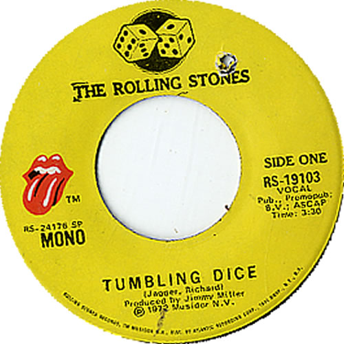 The Rolling Stones Tumbling Dice US 7" vinyl single (7 inch record / 45 ...