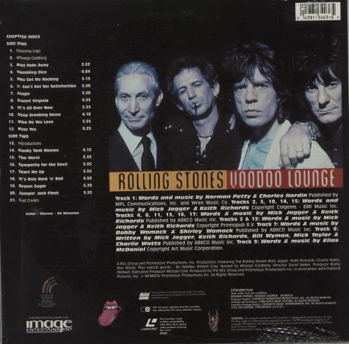 The Rolling Stones Voodoo Lounge - Sealed US laserdisc / lazerdisc (61419)
