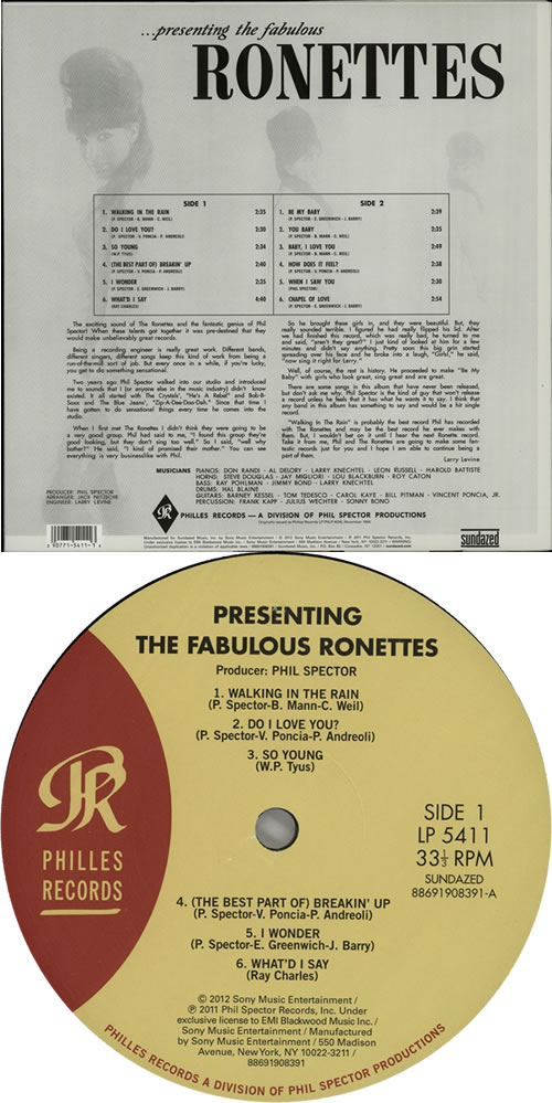 The Ronettes ...Presenting The Fabulous Ronettes Featuring Veronica UK ...