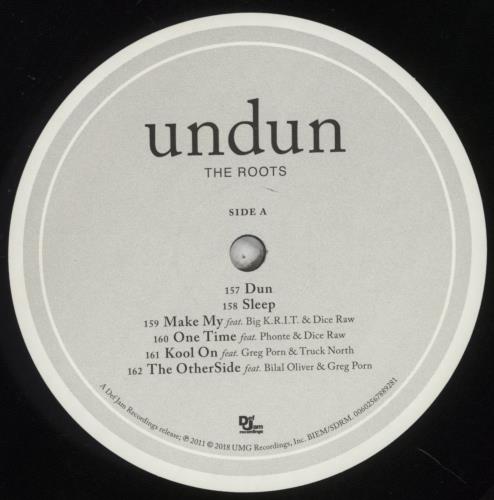 The Roots Undun UK vinyl LP album (LP record) (852655)