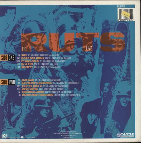 The Ruts Live UK vinyl LP album (LP record) (778487)
