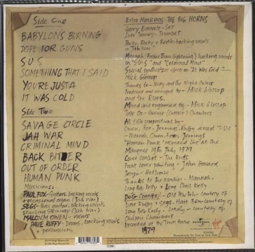 The Ruts The Crack - Sealed UK picture disc LP (vinyl picture disc ...