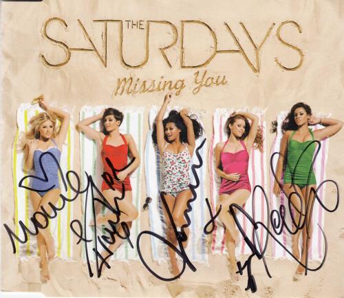 The Saturdays Missing You - Autographed UK CD single (CD5 / 5") (684068)