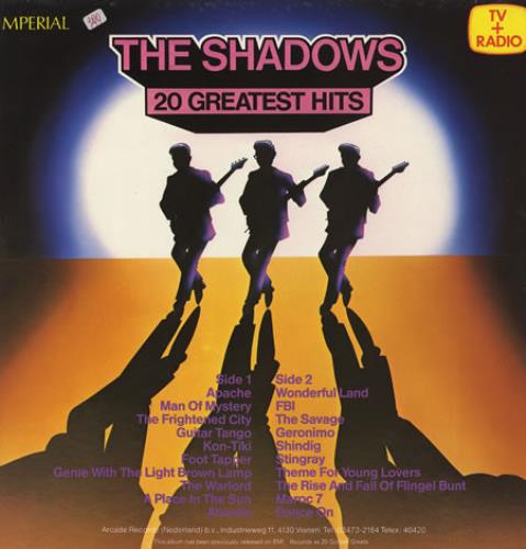 The Shadows 20 Greatest Hits Dutch vinyl LP album (LP record) (228095)