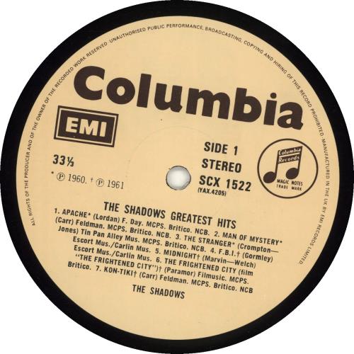 The Shadows Greatest Hits UK vinyl LP album (LP record) (443897)