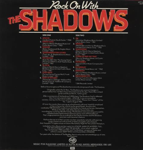 The Shadows Rock On With The Shadows UK vinyl LP album (LP record) (240353)