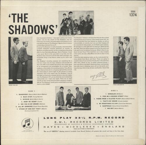 The Shadows The Shadows - 1st UK vinyl LP album (LP record) (267071)