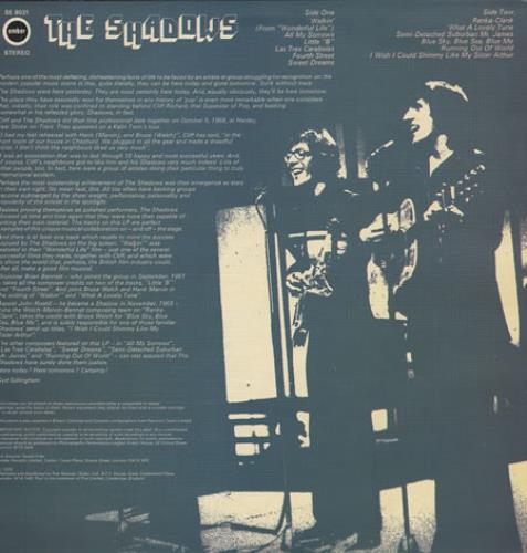 The Shadows The Shadows UK vinyl LP album (LP record) (240618)