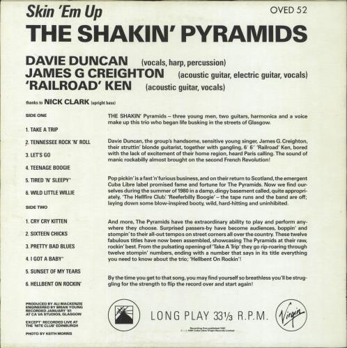 The Shakin' Pyramids Skin 'Em Up UK vinyl LP album (LP record) (722622)