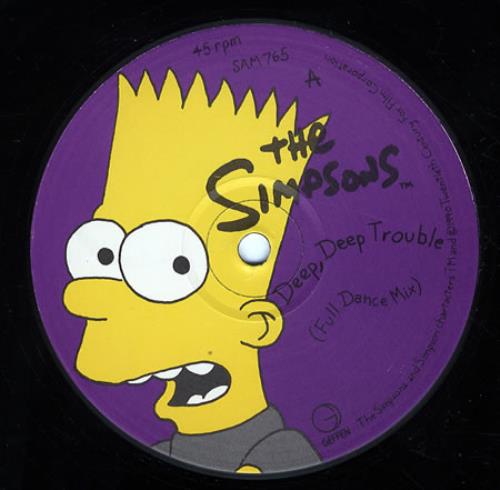 The Simpsons Deep Deep Trouble UK Promo 12" vinyl single (12 inch ...