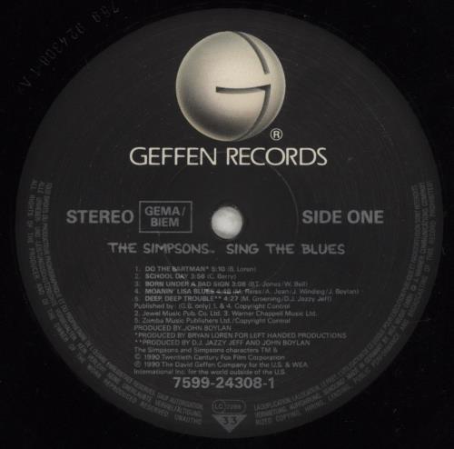 The Simpsons Sing The Blues German vinyl LP album (LP record) (245261)