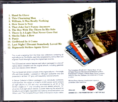 The Smiths The Smiths Sampler US Promo CD-R acetate (550066)