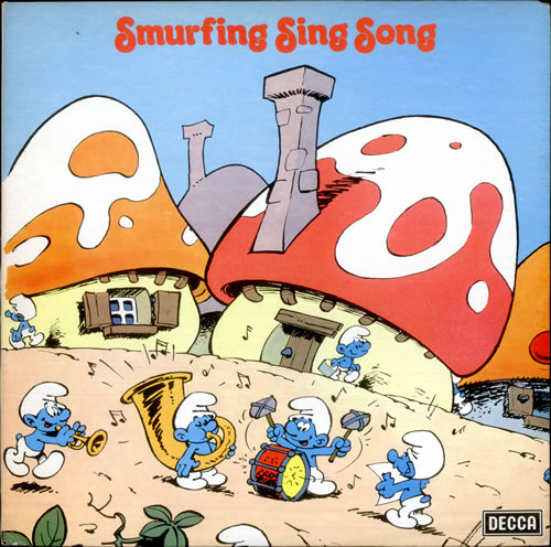 The Smurfs Smurfing Sing Song UK vinyl LP album (LP record) (516568)