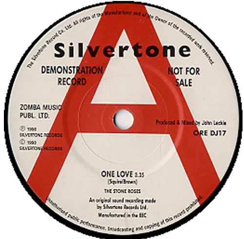 The Stone Roses One Love UK Promo 7" vinyl single (7 inch record / 45 ...