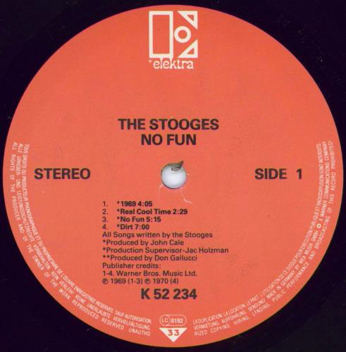The Stooges No Fun German vinyl LP album (LP record) (768188)