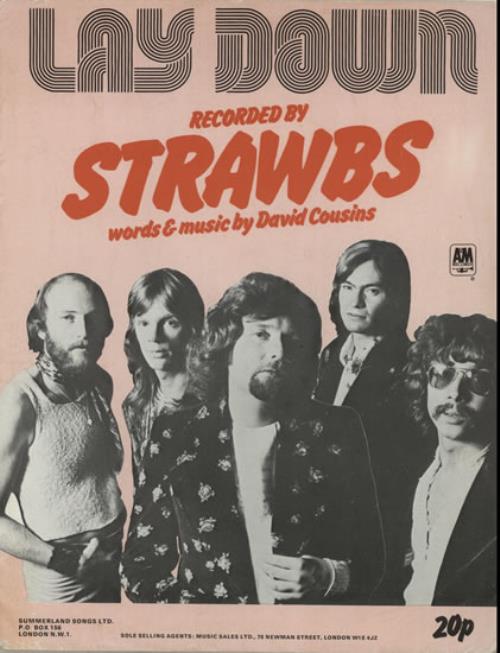 The Strawbs Lay Down - Autographed UK sheet music (583098) SHEET MUSIC