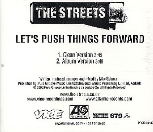 The Streets Let's Push Things Forward US Promo CD single (CD5 / 5 ...