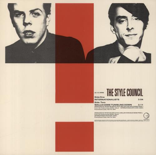 The Style Council Internationalists US Promo 12" vinyl single (12 inch ...