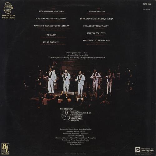 The Stylistics Fabulous UK vinyl LP album (LP record) (572407)