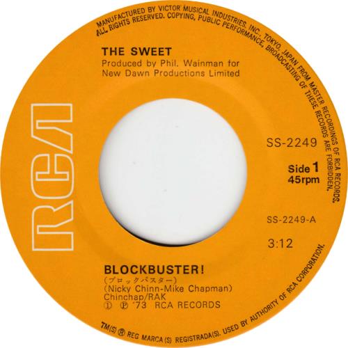 The Sweet Blockbuster! Japanese 7" vinyl single (7 inch record / 45 ...