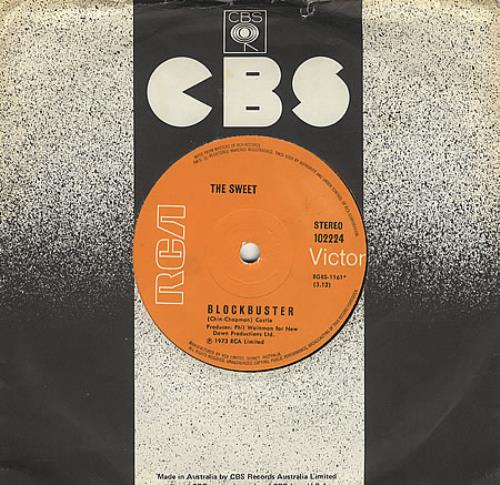 The Sweet Blockbuster Australian 7" vinyl single (7 inch record / 45 ...