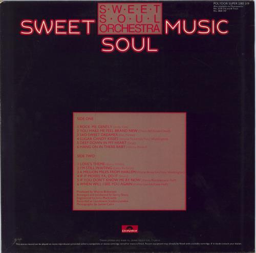 The Sweet Soul Orchestra Sweet Soul Music UK vinyl LP album (LP record ...