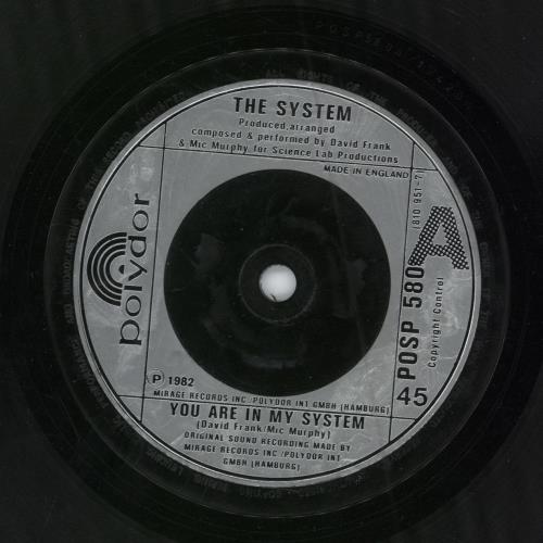 The System You Are In My System UK 7" vinyl single (7 inch record / 45 ...