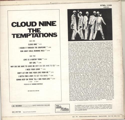 The Temptations Cloud Nine UK vinyl LP album (LP record) (716233)
