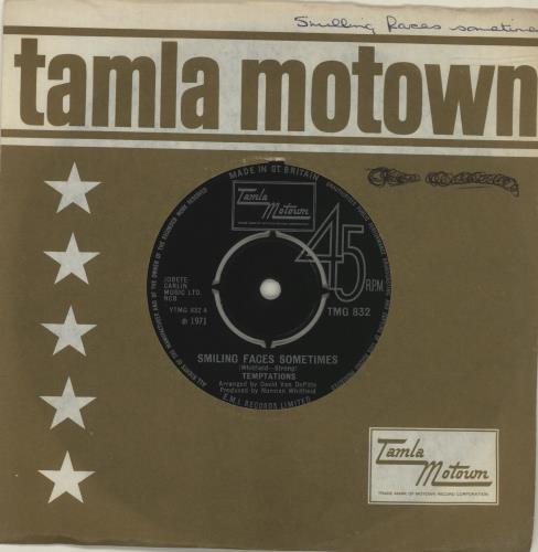 The Temptations Smiling Faces Sometimes UK 7" vinyl single (7 inch ...