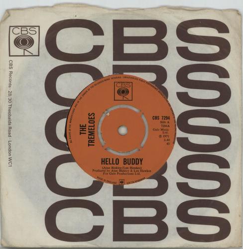 The Tremeloes Hello Buddy UK 7" vinyl single (7 inch record / 45) (664733)