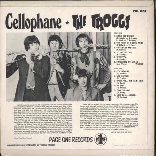 The Troggs Cellophane - 1st - Mono UK vinyl LP album (LP record) (510424)