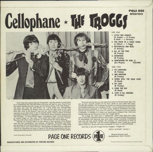 The Troggs Cellophane - 1st - Stereo UK vinyl LP album (LP record) (773412)