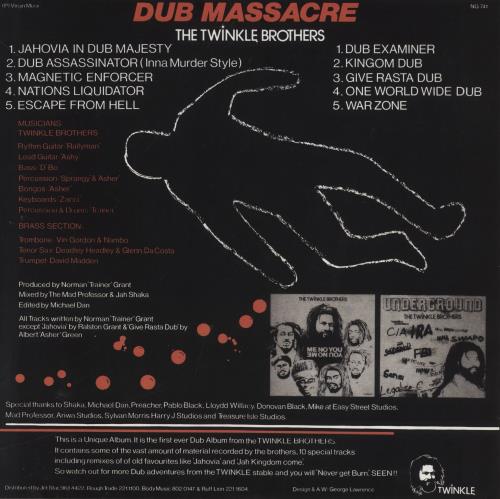 The Twinkle Brothers Dub Massacre UK vinyl LP album (LP record) (838932)