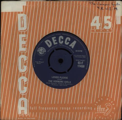 The Vernons Girls Lover Please UK 7" vinyl single (7 inch record / 45 ...