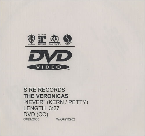 The Veronicas 4Ever US Promo promo DVD-R (385110)