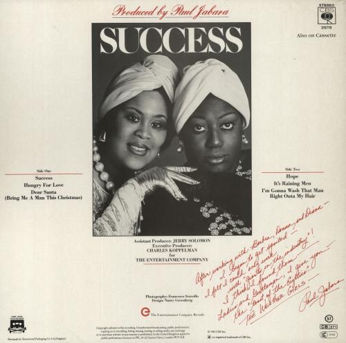 The Weather Girls Success UK vinyl LP album (LP record) (855164)