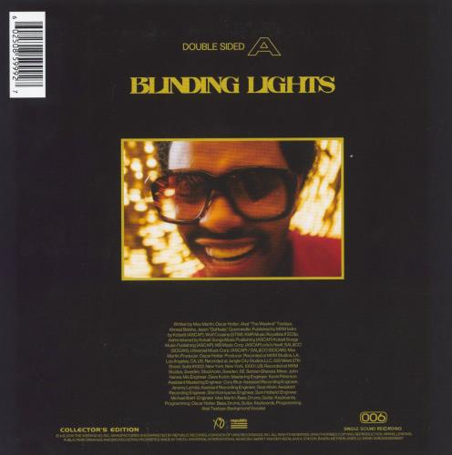 The Weeknd Blinding Lights UK 7" vinyl single (7 inch record / 45) (811403)