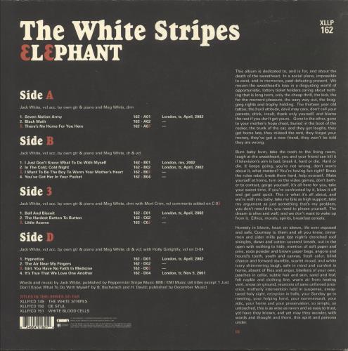 The White Stripes Elephant - 1st UK 2-LP vinyl record set (Double LP ...