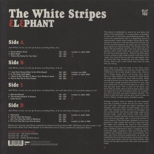 The White Stripes Elephant UK 2-LP vinyl record set (Double LP Album ...
